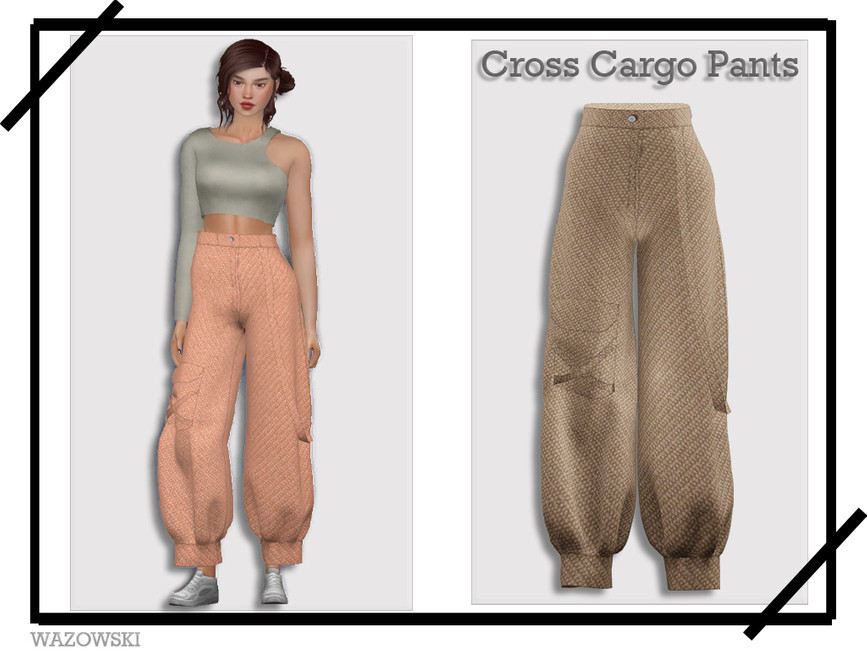 The Sims Resource - Cross Cargo Pants