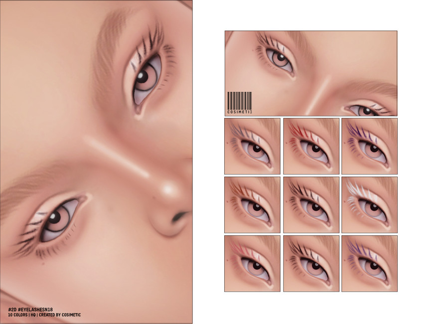 The Sims Resource - 2D Eyelashes | N18