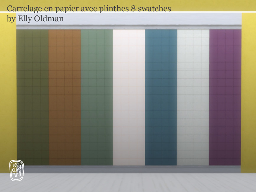 The Sims Resource - Paper tile walls with plinths