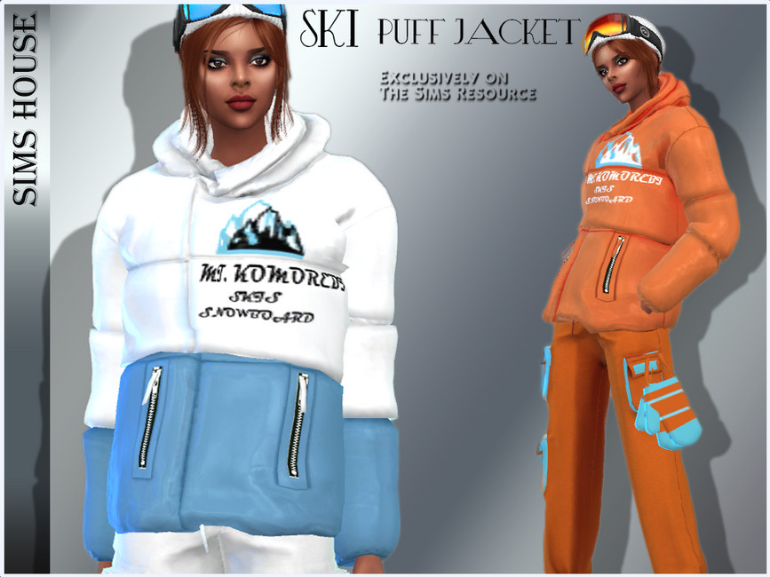 The Sims Resource - SKI PUFF JACKET F
