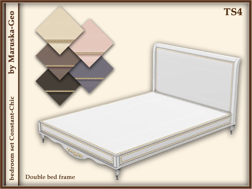 The Sims Resource - [bedroom Constant-Chic] double bed frame