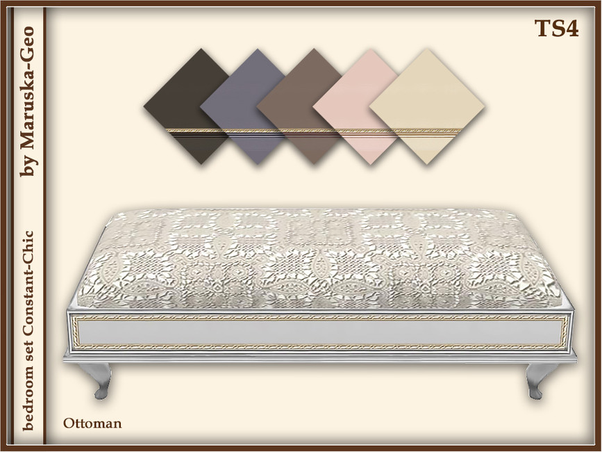 The Sims Resource - [bedroom Constant-Chic] ottoman