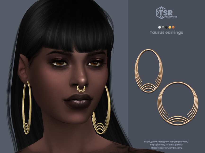 The Sims Resource - Taurus earrings