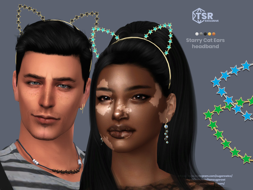The Sims Resource - Starry Cat Ears headband