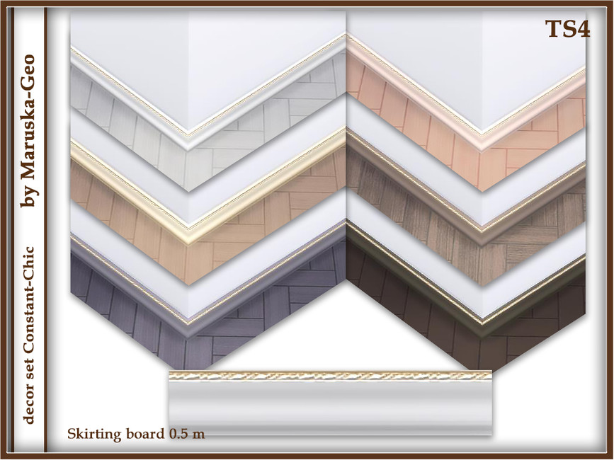 The Sims Resource - M-Geo [decor Constant-Chic] skirting board 05 m