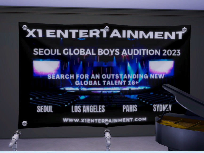 The Sims Resource - KPOP Trainee Boys Audition Banner