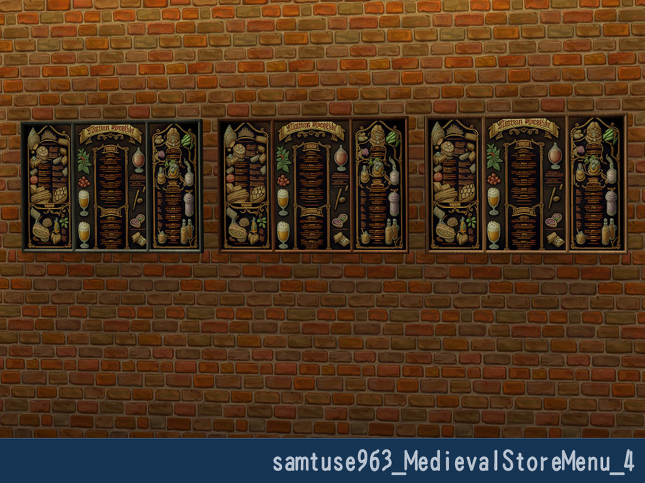 The Sims Resource | Medieval Store Menu #4