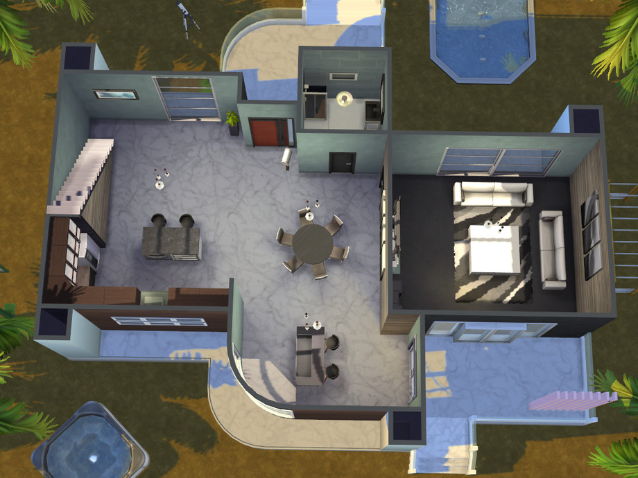 The Sims Resource | Modern Minimalist Villa