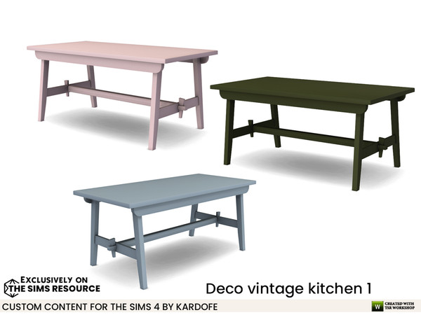 The Sims Resource | Deco vintage kitchen DiningTable