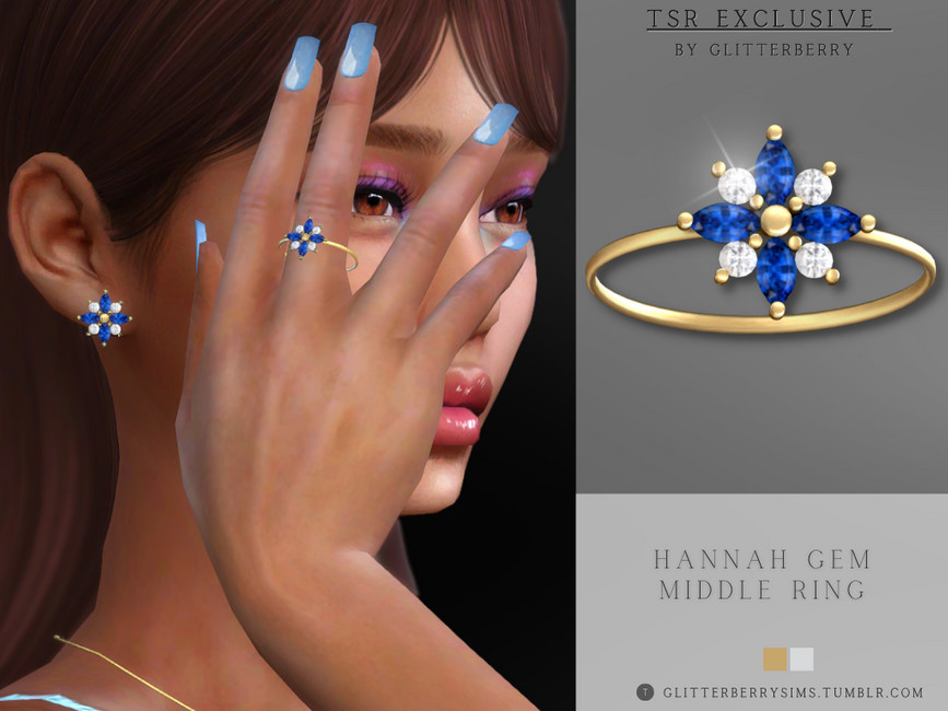 The Sims Resource - Hannah Gemstone Middle Ring
