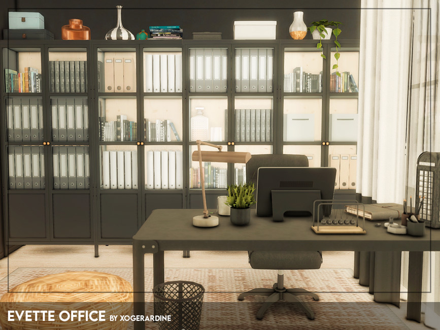 The Sims Resource - Evette Office (TSR only CC)