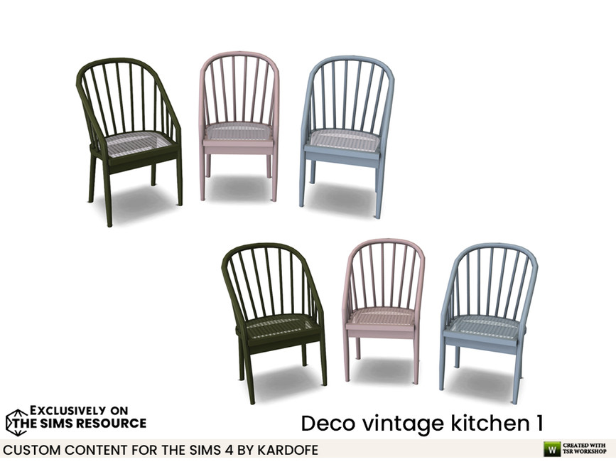 The Sims Resource - Deco vintage kitchen DiningChair