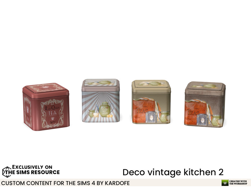 The Sims Resource - Deco vintage kitchen Tea box