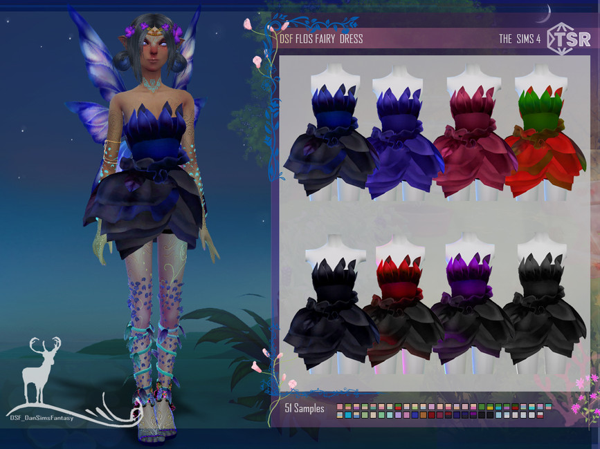 The Sims Resource - FLOS FAIRY DRESS