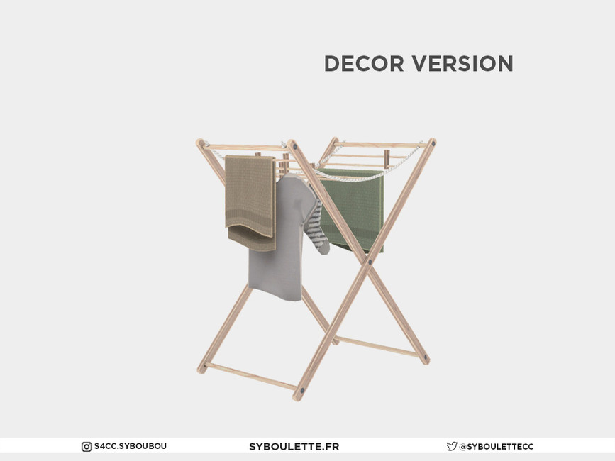 The Sims Resource - Laundry - Drying rack with clothes