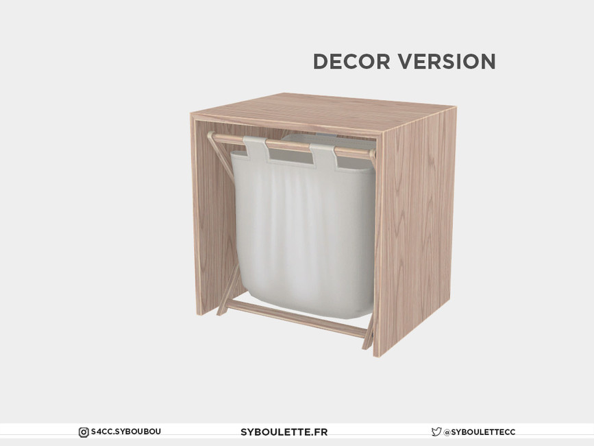 The Sims Resource - Laundry - Undercounter hamper (basegame decor version)