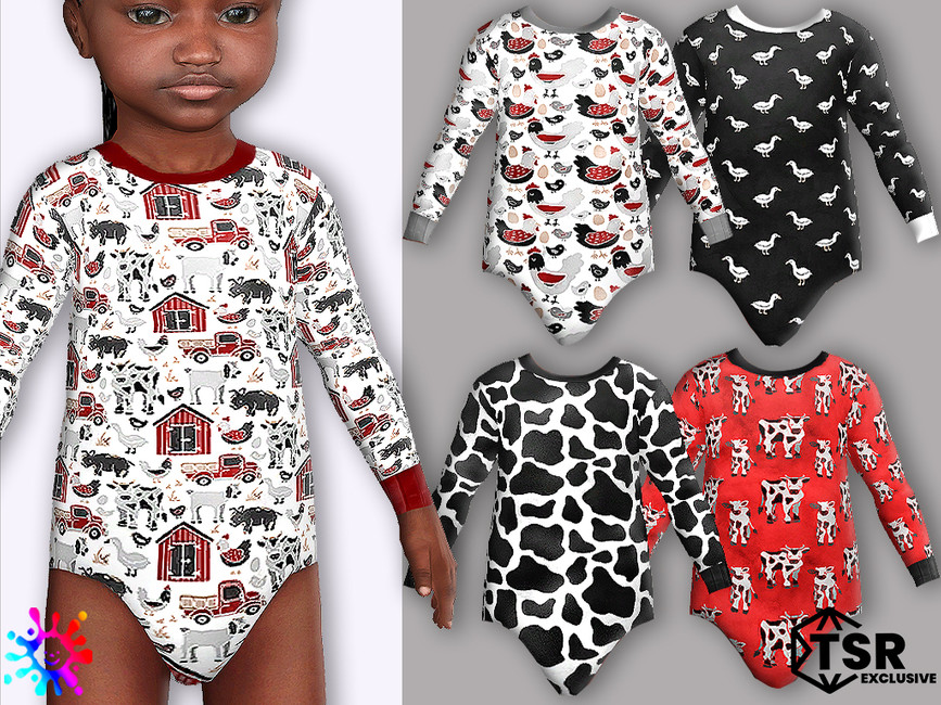 The Sims Resource - Toddler Red Barn Onesie