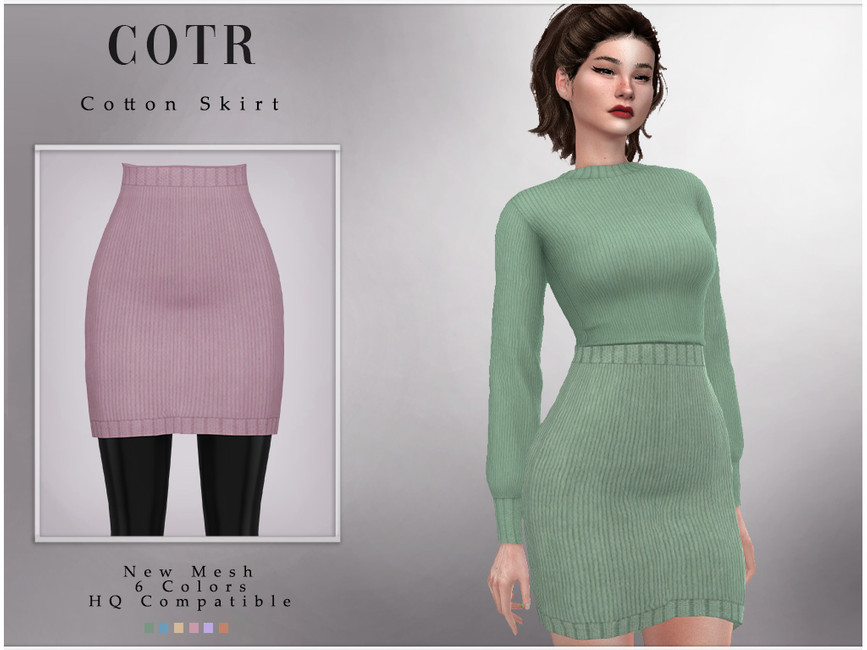 The Sims Resource - Cotton Skirt B-58