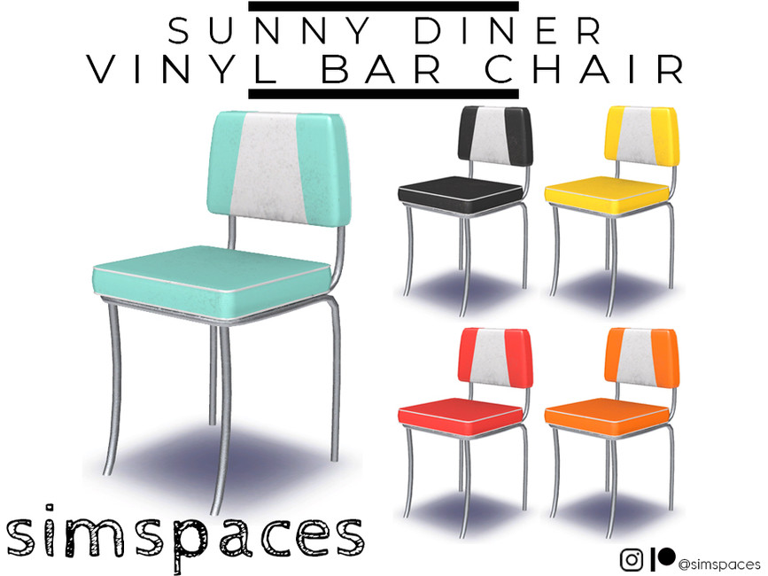 The Sims Resource - Sunny Diner - vinyl bar chair