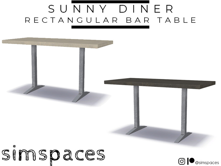 The Sims Resource - Sunny Diner - rectangular bar table