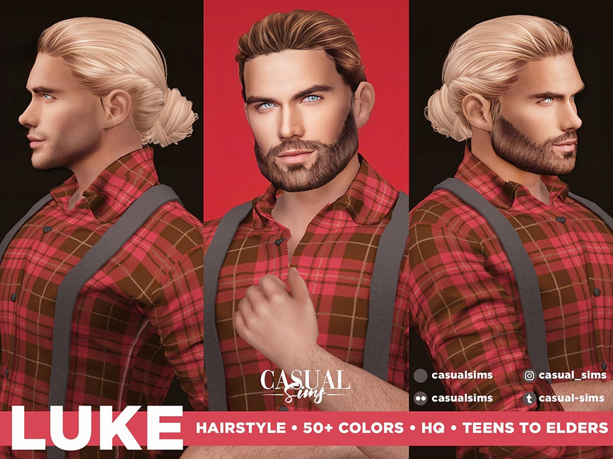 The Sims Resource - Luke Hairstyle