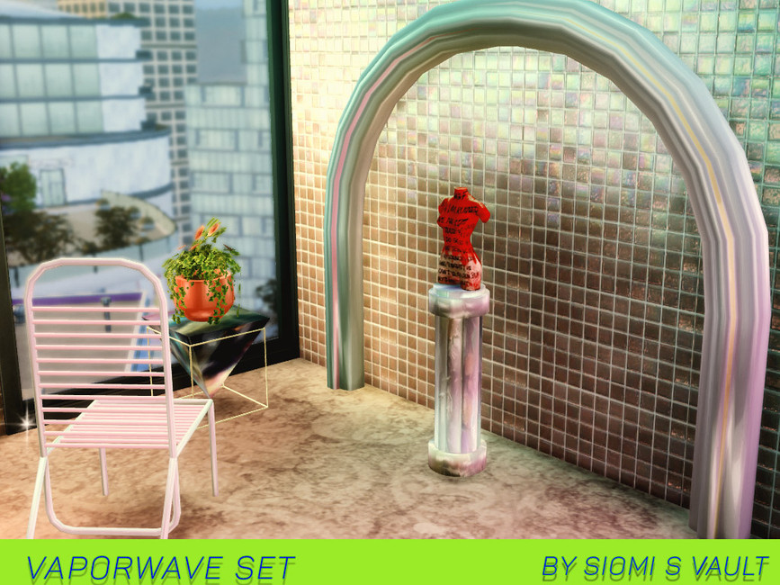 The Sims Resource - Vaporwave set Wall Decor 02