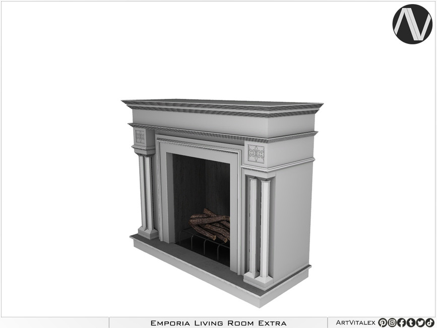 The Sims Resource - Emporia Fireplace