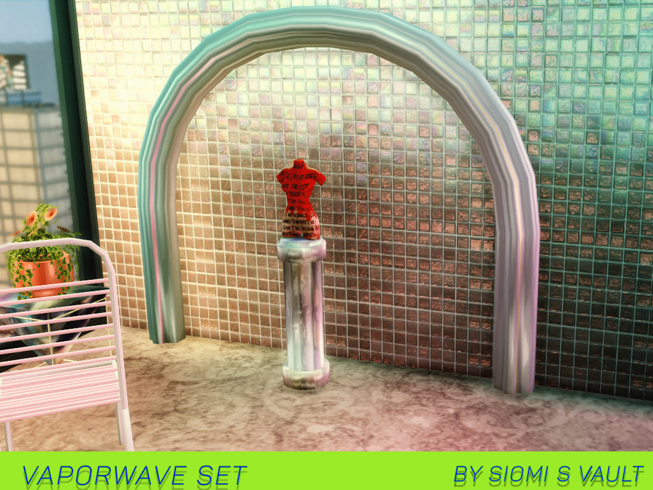 The Sims Resource | Vaporwave set sculpture