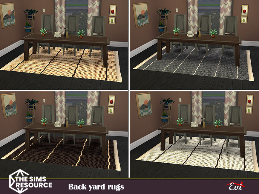 The Sims Resource - Back yard rugs