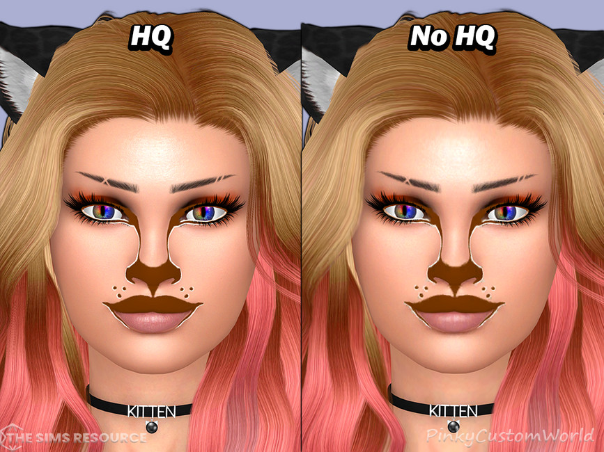 The Sims Resource - Facepaint N10- Meow V2 (Set)