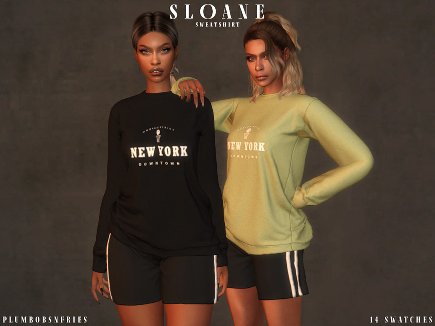 The Sims Resource - SLOANE | sweatshirt