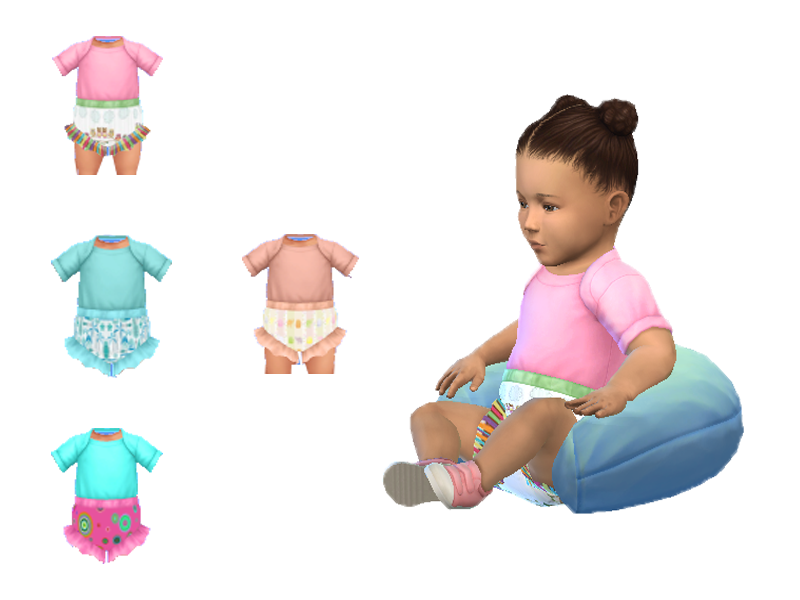 The Sims Resource | Baby shorts and top recolor