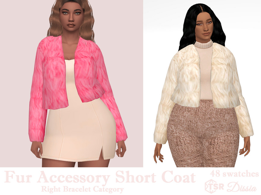 The Sims Resource - Fur Accessory Short Coat