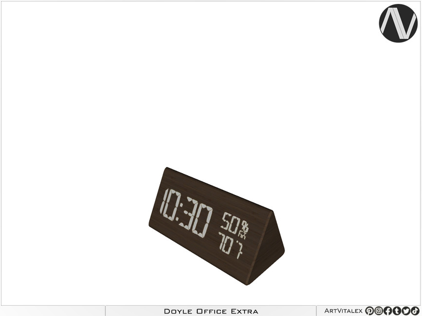 The Sims Resource - Doyle Desk Clock