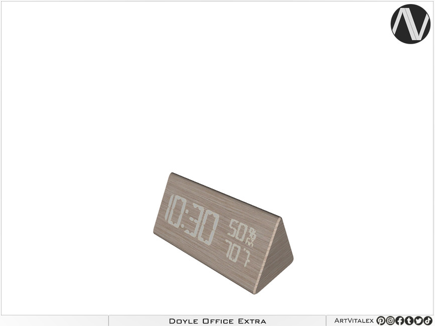 The Sims Resource - Doyle Desk Clock