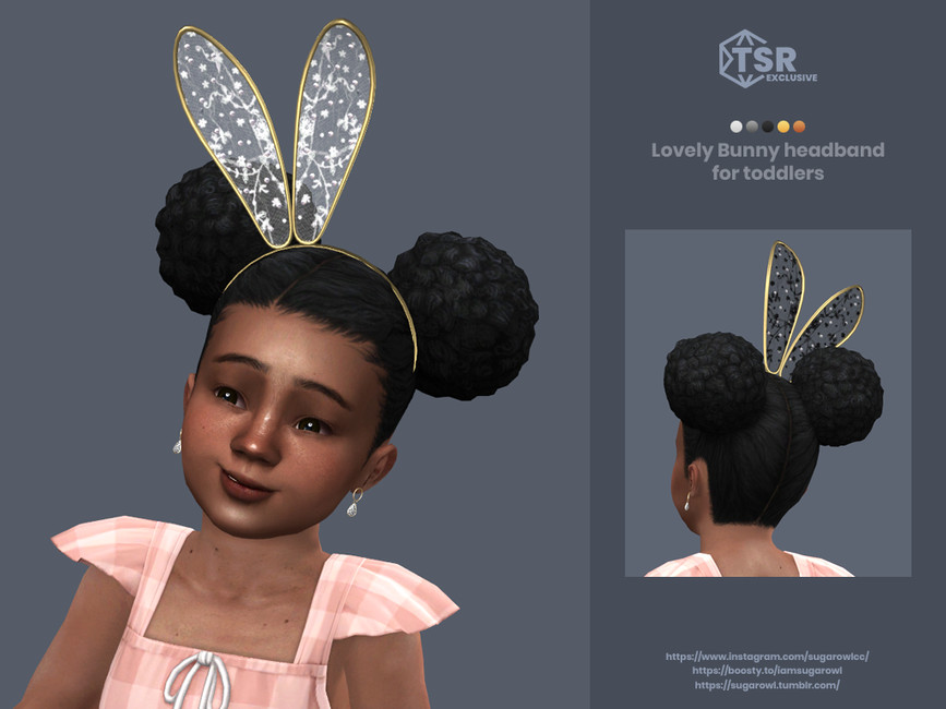 The Sims Resource - Lovely Bunny headband for toddlers