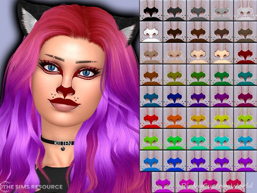 The Sims Resource - Facepaint N10 - Meow V4 (Set)