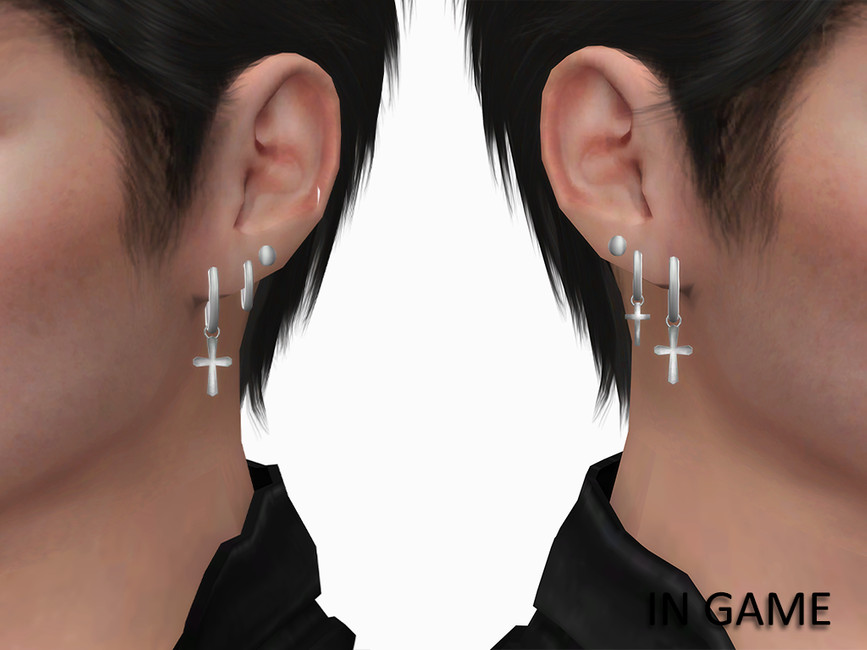 The Sims Resource - Keis Cross Earrings