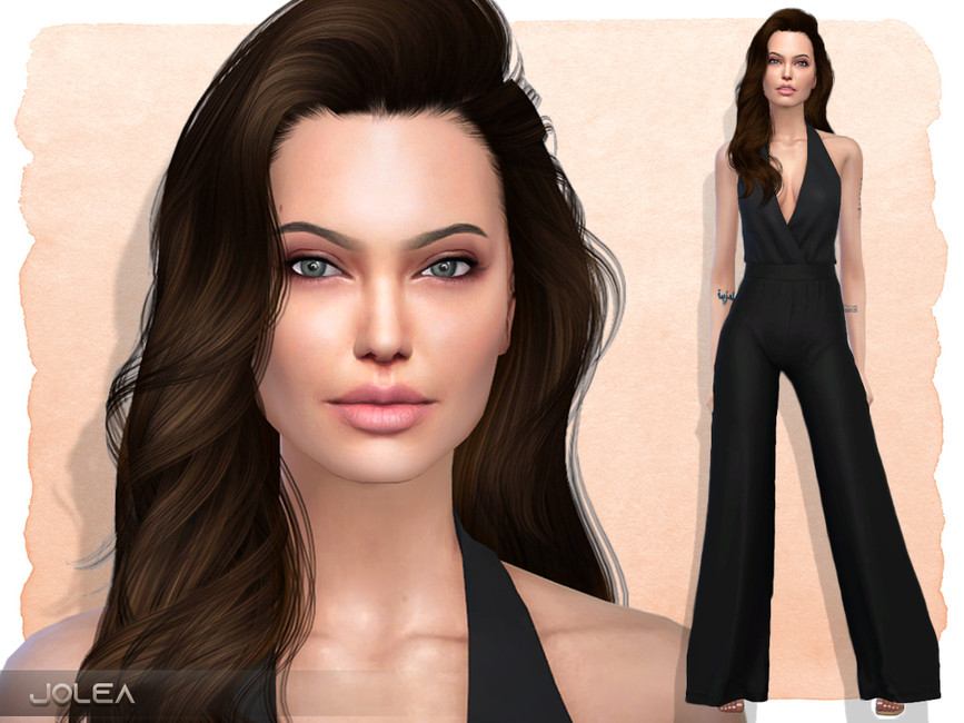The Sims Resource - SIM Angelina Jolie (inspired by)