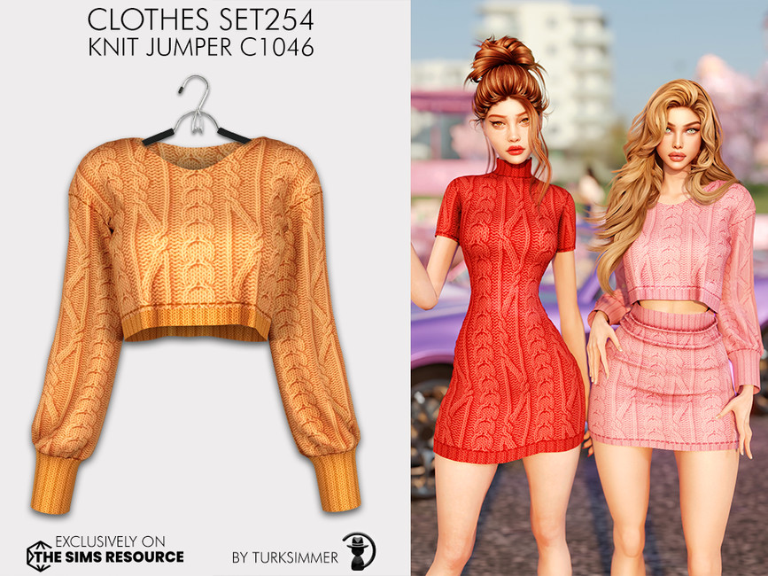 The Sims Resource - Clothes SET254 - Knit Jumper C1046