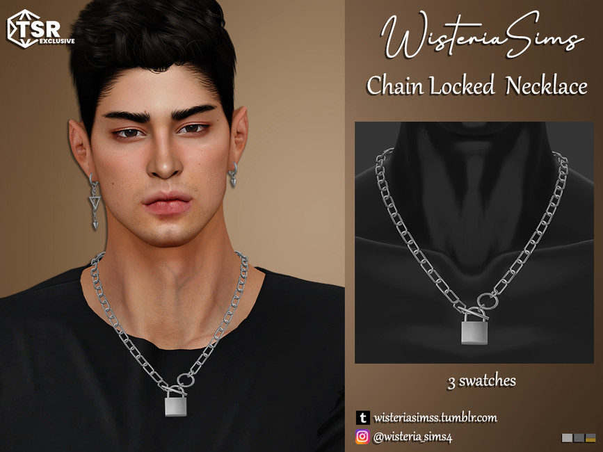 The Sims Resource - Chain Locked Necklace