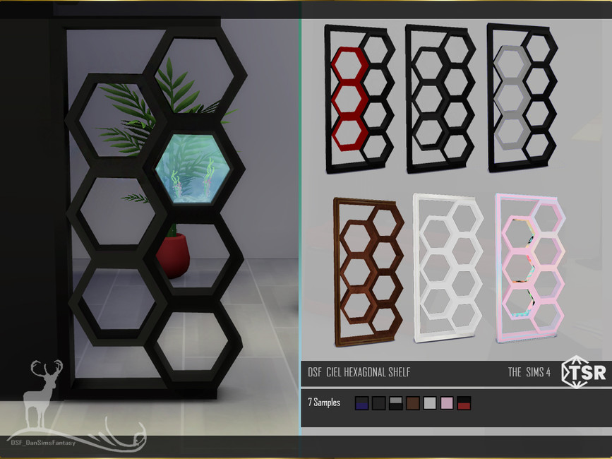 The Sims Resource - CIEL HEXAGONAL SHELF