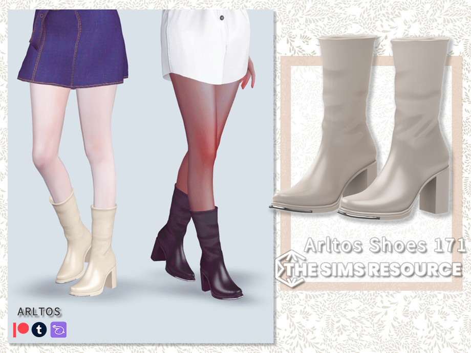 The Sims Resource | Boots with metal decoration / 171