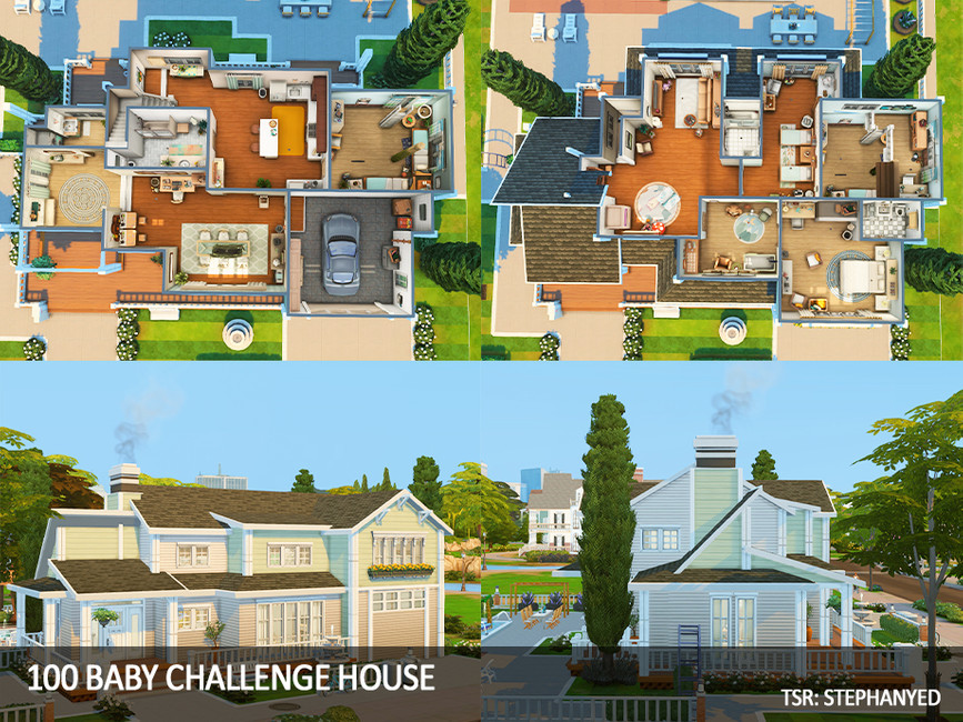 The Sims Resource - 100 Baby Challenge Large House