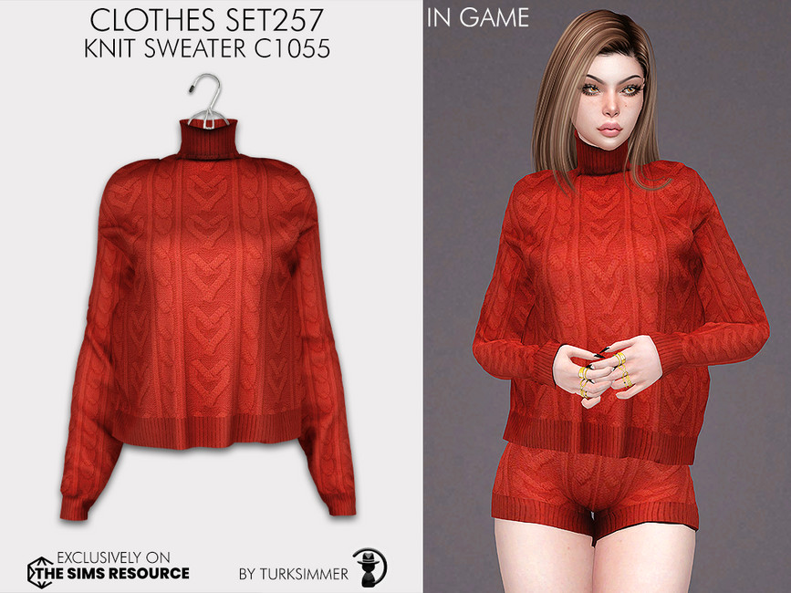 The Sims Resource - Clothes SET257 - Knit Sweater C1055