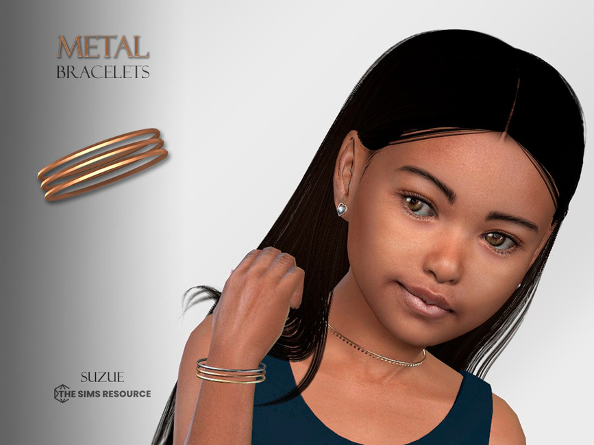 The Sims Resource - Metal Bracelets Child