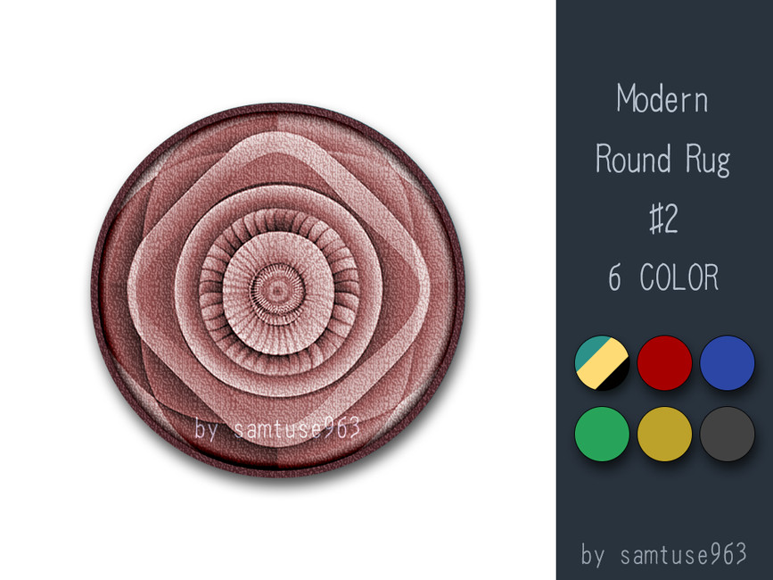 The Sims Resource - Modern Round Rug #2