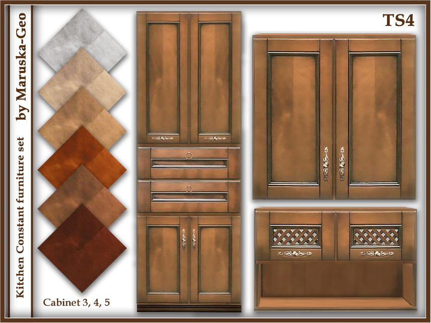 The Sims Resource - M-Geo [kitchen Constant] cabinet