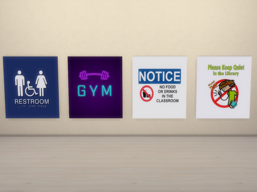 The Sims Resource - YUXY High School Signs 2