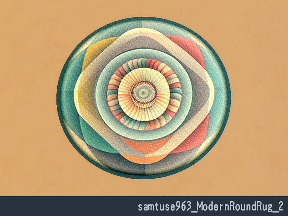 The Sims Resource | Modern Round Rug #2
